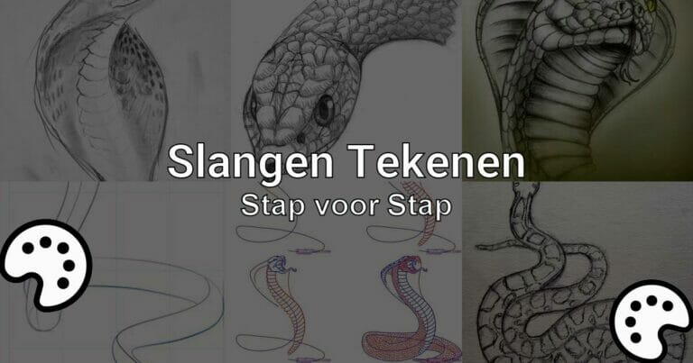 Slangen Tekenen Stap Voor Stap
